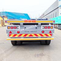 China TITAN 40 Ft 3 Axle Container Transport Flatbed Truck Trailer Semi Trailer for Sale in Tanzania for sale
