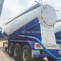 China TITAN 3 Axle 40 CBM Dry Powder Cement Bulker Tanker Trailer for Sale in Saudi Arabia for sale