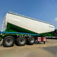 China TITAN 3 Axle 45cbm Fly Ash Powder Dry Bulk Cement Tank Trailer Bulker Tanker for Sale for sale