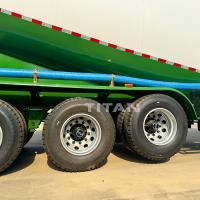 China TITAN 3 Axle 45cbm Fly Ash Powder Dry Bulk Cement Tank Trailer Bulker Tanker for Sale for sale