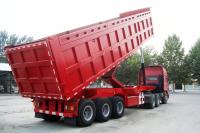 China TITAN VEHICLE Triple axles 50 ton dump semi truck trailer for sale for sale