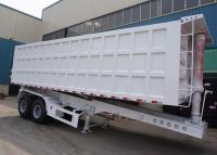 China TITAN VEHICLE 2 axle 30 cbm steel semi end dump trailers for  bad road work for sale