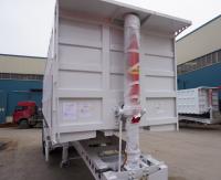 China TITAN VEHICLE 2 axle 30 cbm steel semi end dump trailers for  bad road work for sale