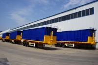 China TITAN VEHICLE tipping semi trailers 3 axles with 40 ton tipper truck for sale