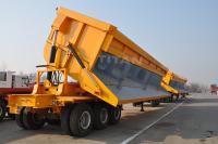 China TITAN VEHICLE tipping semi trailers 3 axles with 40 ton tipper truck for sale