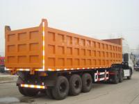 China TITAN VEHICLE tipping semi trailers 3 axles with 40 ton tipper truck for sale