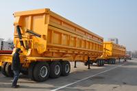 China TITAN VEHICLE tipping semi trailers 3 axles with 40 ton tipper truck for sale