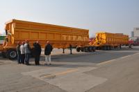China TITAN VEHICLE tipping semi trailers 3 axles with 40 ton tipper truck for sale