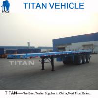 China TITAN 3 axle container flatbed semi-trailer for sale for sale
