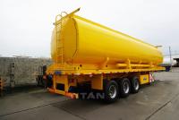 China TITAN VEHICLE 3 axle caborn steel oil transportation tank truck for sale for sale