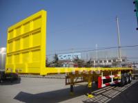 China TITAN vehicle -- Container Flat Bed Semi Trailer with front wall for sale