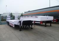 China TITAN VEHICLE 3 axle 50t to 100t low bed trailer dimensions in india for sale