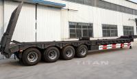 China TITAN VEHICLE widely used low bed trailer 4 axle heavy duty low loader for sale for sale