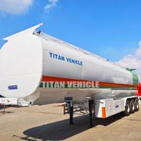 China TITAN 3 Axle 42000 liters Diesel Water Oil Fuel Tanker Trailer for Sale in DR Congo for sale