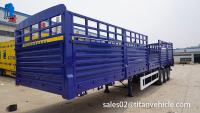 China 3 axle fence livestock semi truck trailer for sale TITAN VEHICLE for sale