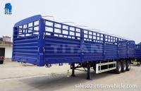 China 3 axle fence livestock semi truck trailer for sale TITAN VEHICLE for sale