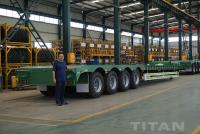 China LOW BED TRAILERS 4 AXLES with lowboy truck dimensions for sale for sale