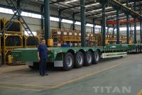 China LOW BED TRAILERS 4 AXLES with lowboy truck dimensions for sale for sale