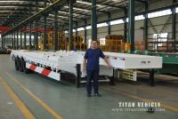 China Low loader semi trailer  with 80 tons trailer to carry construction equipment for sale for sale