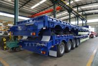 China 4 axle 80 tons to 100 tons heavy machine loading low loader trailer for sale for sale