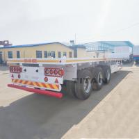 China Tri Axle 40 Feet Semi Flatbed Trailers for Sale Near Me for sale