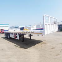 China Tri Axle 40 Feet Semi Flatbed Trailers for Sale Near Me for sale