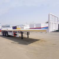 China Tri Axle 40 Feet Semi Flatbed Trailers for Sale Near Me for sale