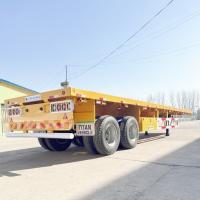China TITAN 2 Axle 40 Ft Titan Flatbed Trailers for Sale for sale