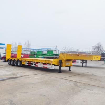 China TITAN 4 Axle 100 Tons Hydraulic Semi Lowbed Trailer for Sale for sale