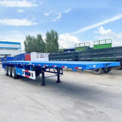 China TITAN 3 Axle Semi Trailer Flat Bed Semi Trailer for Sale for sale