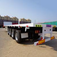 China 40 feet flatbed trailer 40ft 60 tons flat bed trailers cargo ship 40' flatbed container carrier trailer large 4 axles fl for sale