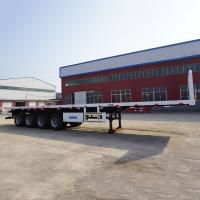 China 40 feet flatbed trailer 40ft 60 tons flat bed trailers cargo ship 40' flatbed container carrier trailer large 4 axles fl for sale