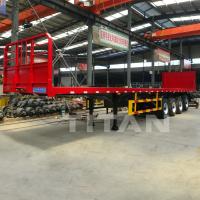China 4 axles high quality flatbed truck trailer chassis flatbed container trailers for sale for sale