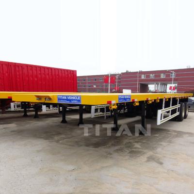 China cargo ship 50 ton two-axle flatbed 40