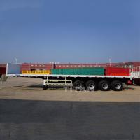 China load and unload 20ft 40ft 4 axles container flatbed truck semi car trailers for sale