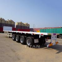 China load and unload 20ft 40ft 4 axles container flatbed truck semi car trailers for sale