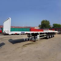 China load and unload 20ft 40ft 4 axles container flatbed truck semi car trailers for sale