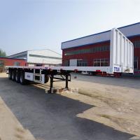 China load and unload 20ft 40ft 4 axles container flatbed truck semi car trailers for sale