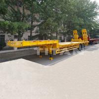 China 2 axle 40 ton low bed semi trailer price for sale