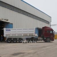 China Tipping semi trailers 2 axles tipper Semi Trailer high quality semi dump trailer for sale for sale