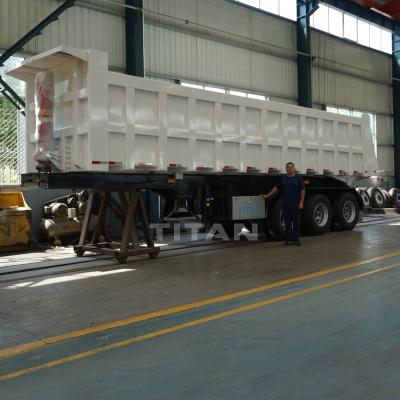 China Tipping trailer TITAN high quality dump container semi-trailer for sale for sale