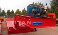 China TITAN 4 Axle 100 Ton 120 ton Hydraulic Detachable Gooseneck Lowboy front loading semi Trailer for sale for sale