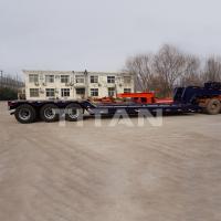 China TITAN 3 axle 60tons low bed trailer for excavator detachable gooseneck lowboy trailer price for sale for sale