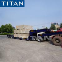 China 3 axles 80ton/100ton Transport Heavy Duty Machinery low bed semi trailer/lowbed trailer for sale
