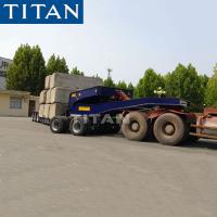 China 3 axles 80ton/100ton Transport Heavy Duty Machinery low bed semi trailer/lowbed trailer for sale