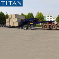 China 3 axles 80ton/100ton Transport Heavy Duty Machinery low bed semi trailer/lowbed trailer for sale