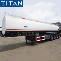 China TITAN 4 Axle Fuel Tank Trailer 54000/60000 Liter Oil Tanker Semi Trailer for sale