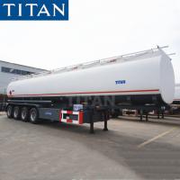 China TITAN 4 Axle Fuel Tank Trailer 54000/60000 Liter Oil Tanker Semi Trailer for sale
