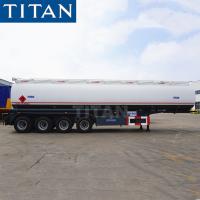 China TITAN 4 Axle Fuel Tank Trailer 54000/60000 Liter Oil Tanker Semi Trailer for sale