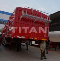 China 40 ton 60 ton dry cargo carrier trailer 3 axles fence semi trailer  Drawbar Trailer for sale